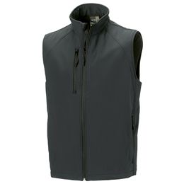 Russel Athletic Russell Mens 3 Layer Soft Shell Gilet Jacke (Titanium)