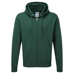 Russel Athletic Russell Mens Authentic Full Zip Hooded Sweatshirt / Hoodie (Flasche gr&uuml;n)