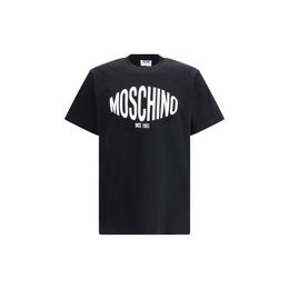 Moschino Schwarzes Baumwoll-T-Shirt