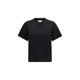 Loulou De Saison Schwarzes Baumwoll-T-Shirt