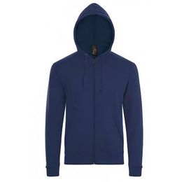 SOLS Mens Stone Zip Up Plain Hoodie (Marineblau)