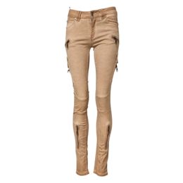 Plein Sud Braune Baumwoll-Mittelbund Skinny Denim Jeans