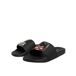 Dolce & Gabbana Dolce & Gabbana Schwarze Divers Leder Ballerinas Sandalen Strandmode Schuhe