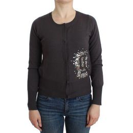 John Galliano Lila Wolle Pailletten Cardigan Strickpullover