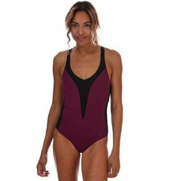 Speedo Sculpture OpalLux Damen Badeanzug in Lila schwarz