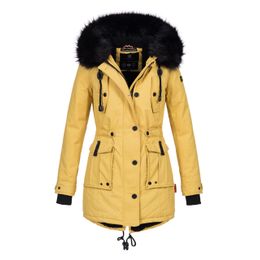 Navahoo Damen Winterjacke Luluna &ndash; Mit Teddyfell & Abnehmbarem Kunstfellkragen