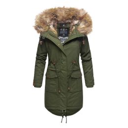 Navahoo Damen Winterjacke Rosinchen &ndash; Klassischer Parka mit Abnehmbarem Kunstfellkragen