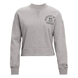 Under Armour Project Rock Damen Grauer Fleece-Pullover