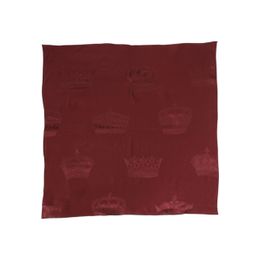 Dolce & Gabbana Bordeauxfarbener Seiden-Kronenquadratischer Herrenfoulard-Schal