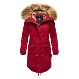 Navahoo Damen Winterjacke Rosinchen &ndash; Klassischer Parka mit Abnehmbarem Kunstfellkragen