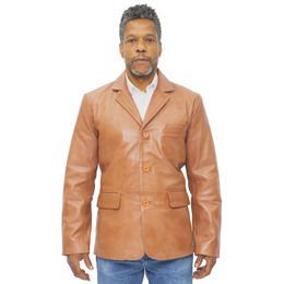 Herren-Blazer mit 3 Kn&ouml;pfen aus Leder &ndash; Dubai