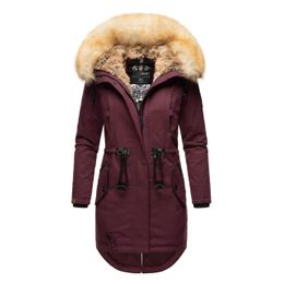 Navahoo Damen Winterjacke Bombi &ndash; Premium Kollektion mit Abnehmbarem Kunstfellkragen