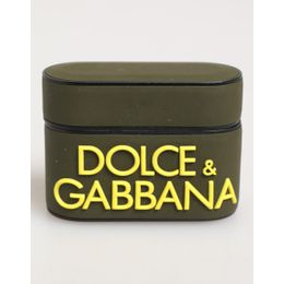 Dolce & Gabbana Dolce & Gabbana Armygr&uuml;n Gummi-Logo-Pr&auml;gezubeh&ouml;r AirPods-H&uuml;lle