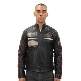 Herren Racing Leder Bikerjacke-Portland