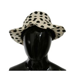 Dolce & Gabbana Dolce & Gabbana Damen Wei&szlig;er 100% Baumwolle P&uuml;nktchen Design Trilby Hut