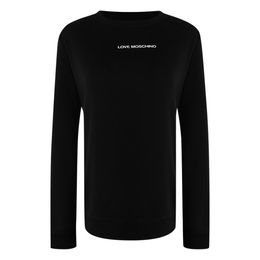 Love Moschino Sweatshirt Mit Kleinem Logo, Schwarz