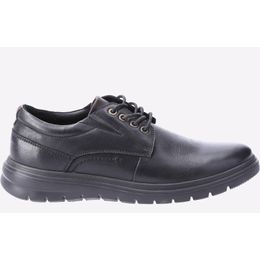 Hush Puppies Triton Schwarze Herren-Schn&uuml;rschuhe Aus Leder