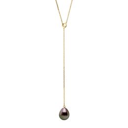 Halskette LASSO &ndash; Echte Zuchtperle Birne 8-9 mm