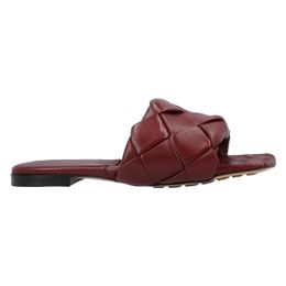 Bottega Veneta Lido Flach-Sandale rot