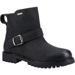 Hush Puppies Wakely Leder Damen Schwarz Stiefel