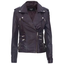 Damen Leder Brando Bikerjacke-Loddon