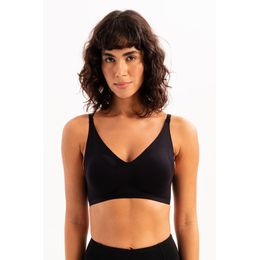 JUSTEVER Nahtloser Minimizer-BH mit herausnehmbaren Polstern, Schwarz, Damen-Laser-BH - Luna