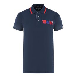 Aquascutum London 1851 Marineblaues Poloshirt