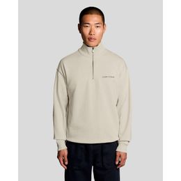 Lyle & Scott Schwergewichts-Skript 1/4-Zip Sweatshirt