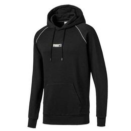 Puma Classic Logo No2 Hoodie Pullover Sweatshirt Jumper Black Herren 595251 01