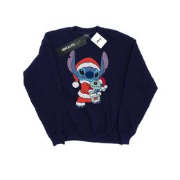 Disney Herren Lilo und Stitch Stitch Weihnachten Sweatshirt (Marineblau)