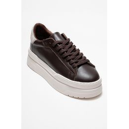 Anabel Leder Plateau Turnschuhe Damen