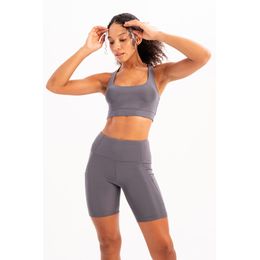 JUSTEVER Sport-BH f&uuml;r Damen mit leichtem Halt, herausnehmbaren Polstern und R&uuml;ckendetail, Smoked - Surge