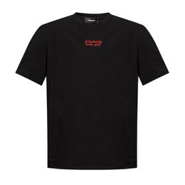 Dsquared2 Loves You Logo Schwarzes T-shirt