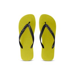 Uzurii Silberne kleine Flip-Flops in Neon-Limette