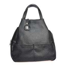 Anna Luchini Schwarz Rindsledertasche