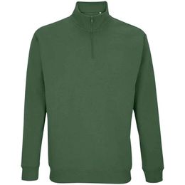 SOLS - "Conrad" Sweatshirt mit kurzem Rei&szlig;verschluss f&uuml;r Herren/Damen Unisex (Flaschengr&uuml;n)