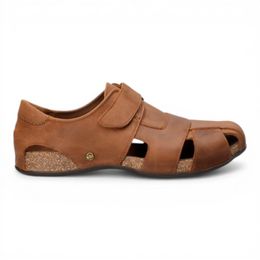 Panama Jack Fletcher Basics C5 Herren Bark Braune Ledersandalen