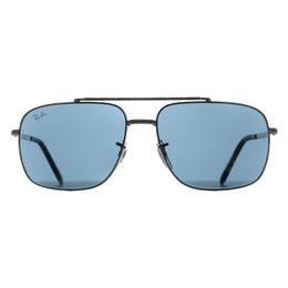 Ray-Ban Rechteck Unisex poliert Silber Blau RB3796