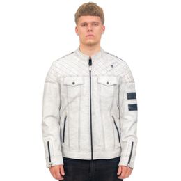 Herren Vintage gesteppte Leder-Rennjacke-Cardiff
