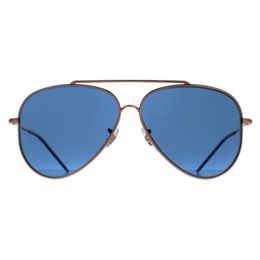 Ray-Ban Aviator Unisex Rose Gold Blau RB0101S Aviator R&uuml;cken