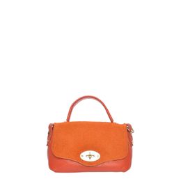 Roberta M Orange Rindsledertasche