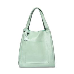 Isabella Rhea Gr&uuml;n Rindsledertasche