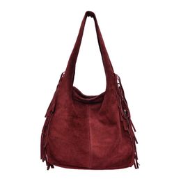 Isabella Rhea Violet Rindsledertasche