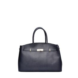 Anna Luchini Blau Rindsledertasche