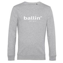Basic Sweater von Ballin Est. 2013 in der farbe Grau und in gr&ouml;&szlig;e L.
