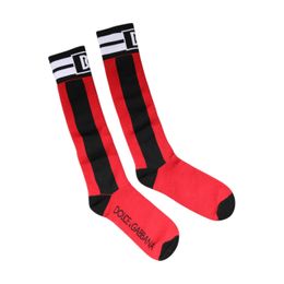 Dolce & Gabbana Gestreifte Knielange Socken