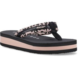 Rocket Dog Monica Leon Leopard Textile Damen Flip-Flops In Hellrosa