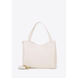 Wittchen Damen-Shopper-Tasche aus Leder mit Geldb&ouml;rse, Creme, Naturleder