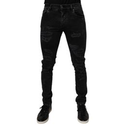 Dolce & Gabbana Schlanke Passform Zerrissene Jeans