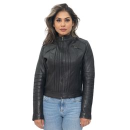 Damen-Leder-Bikerjacke-Konya